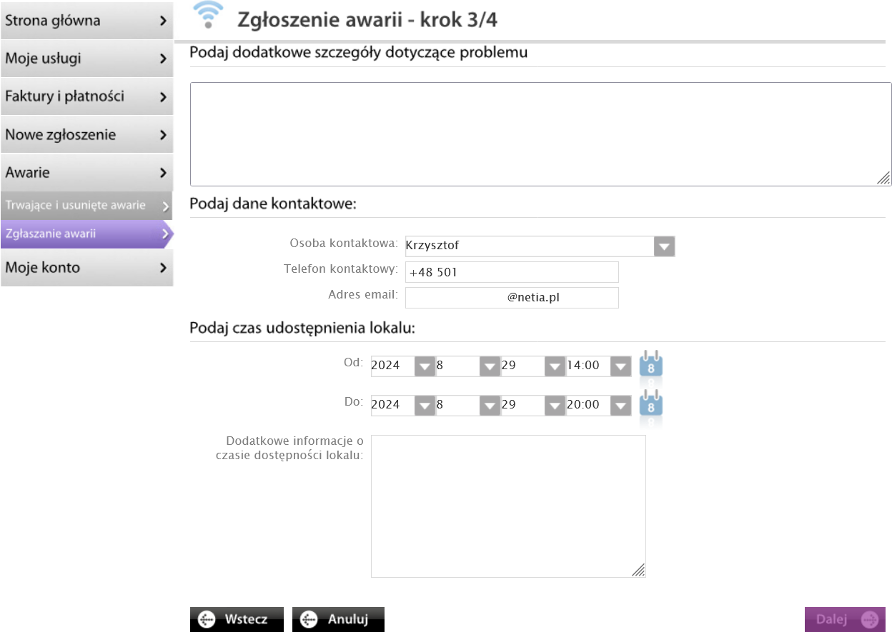 Pomoc techniczna i awarie - Pomoc - Netia